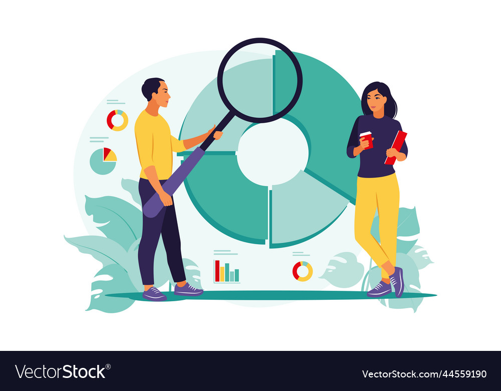 Statistical analysis concept analysis Royalty Free Vector