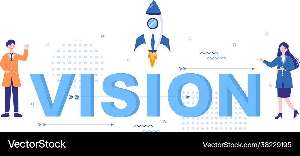 Business vision and target holding binoculars Vector Image