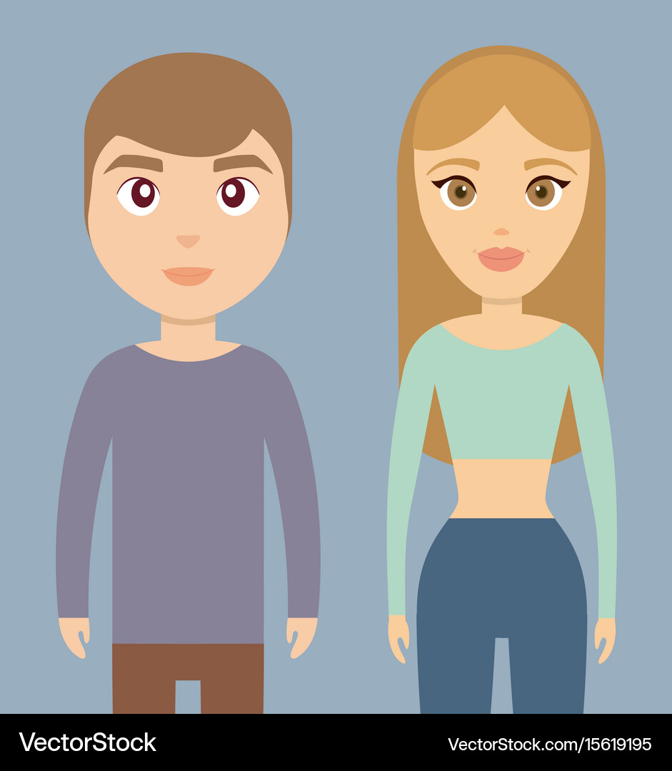 Cartoon couple icon Royalty Free Vector Image - VectorStock