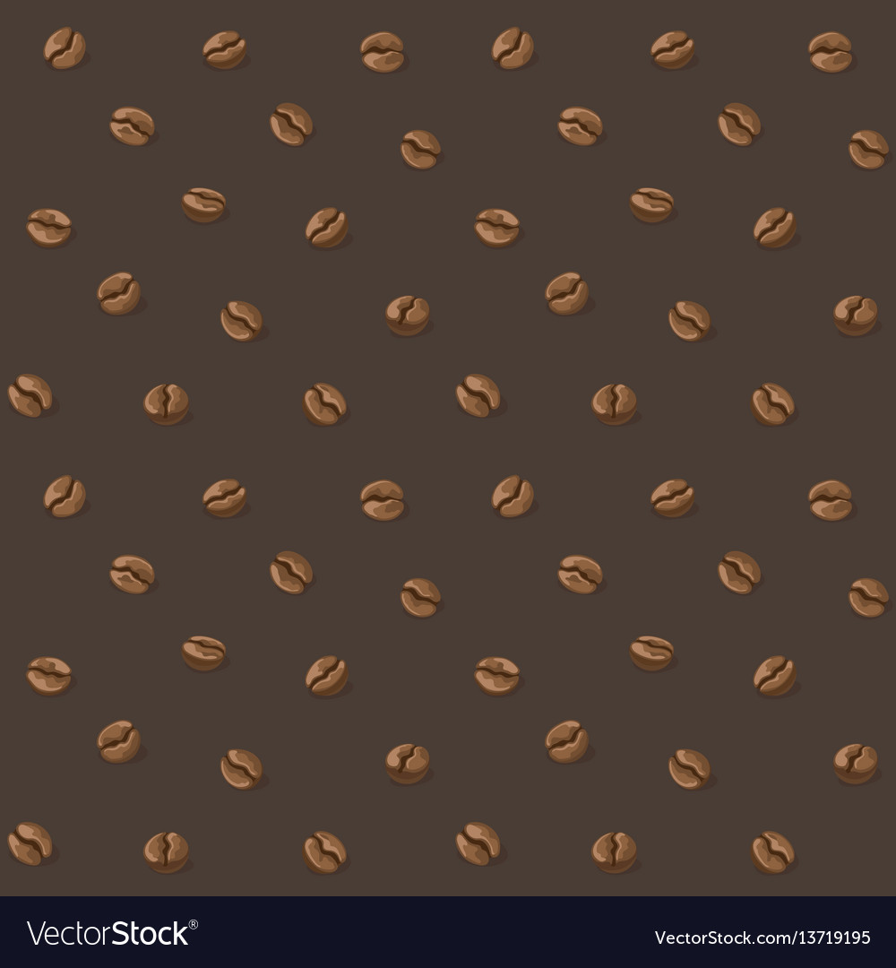 Coffee beans pattern Royalty Free Vector Image