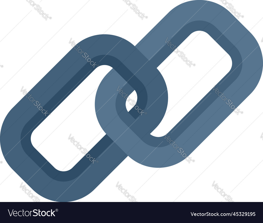 Computer chain icon flat frame interface Vector Image