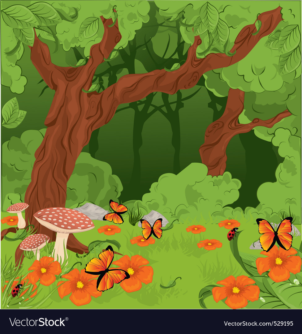 Forest Royalty Free Vector Image - VectorStock