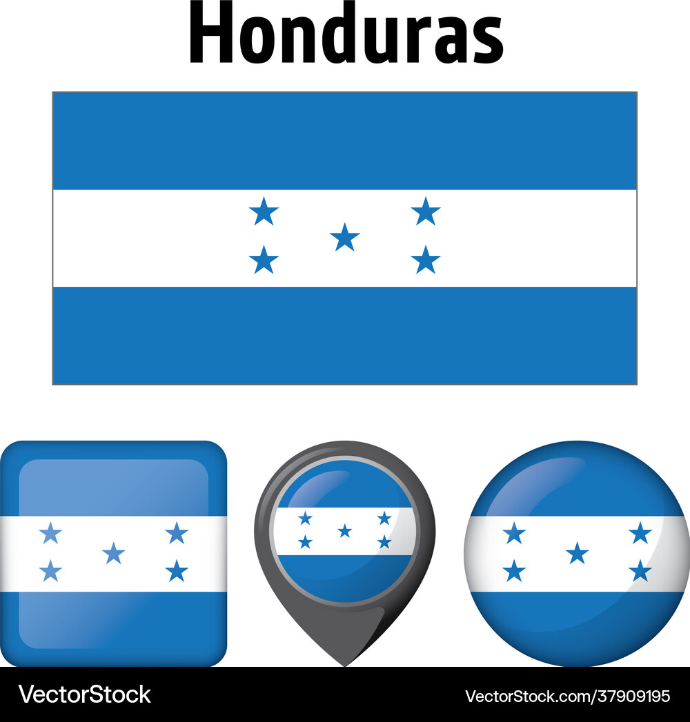 Icon representing various icons flag honduras Vector Image