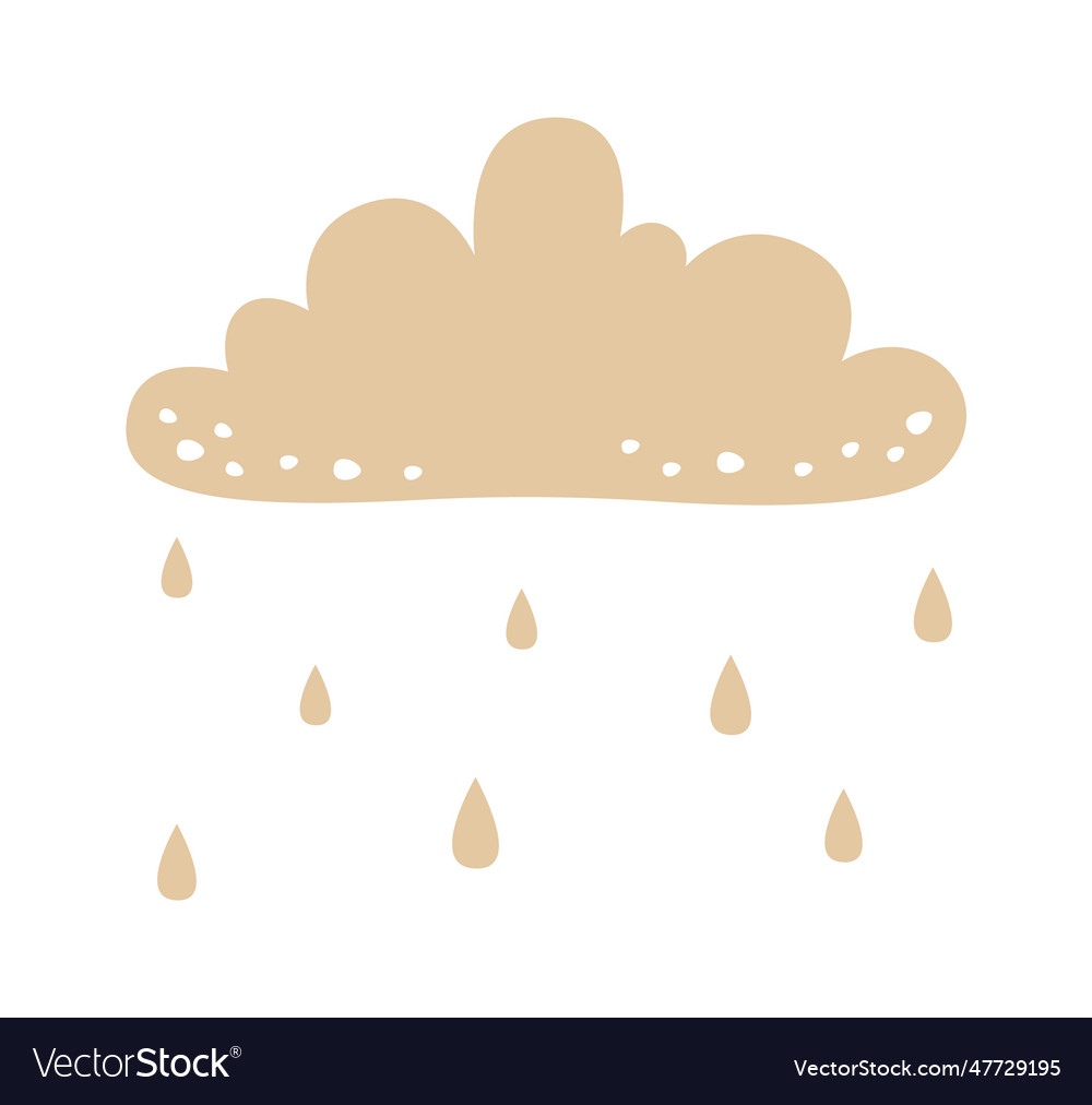 Raining cloud Royalty Free Vector Image - VectorStock
