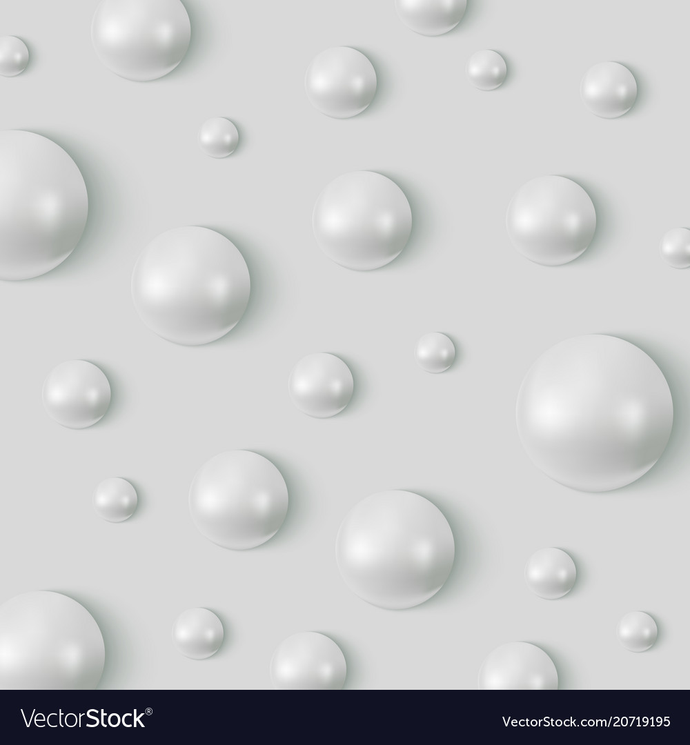 Realistic pearl pattern Royalty Free Vector Image