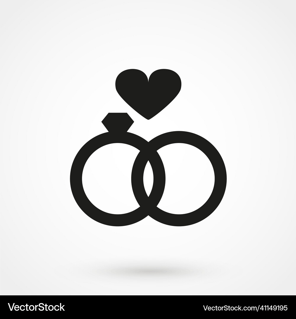 Ring icon in a simple style on white Royalty Free Vector