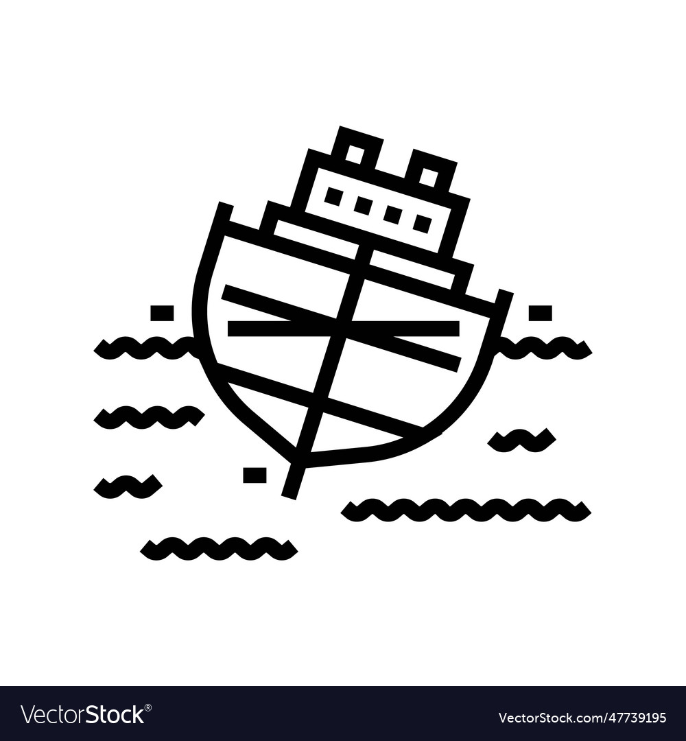 Ship stability marine line icon Royalty Free Vector Image Ship stability marine line icon Royalty Free Vector Image