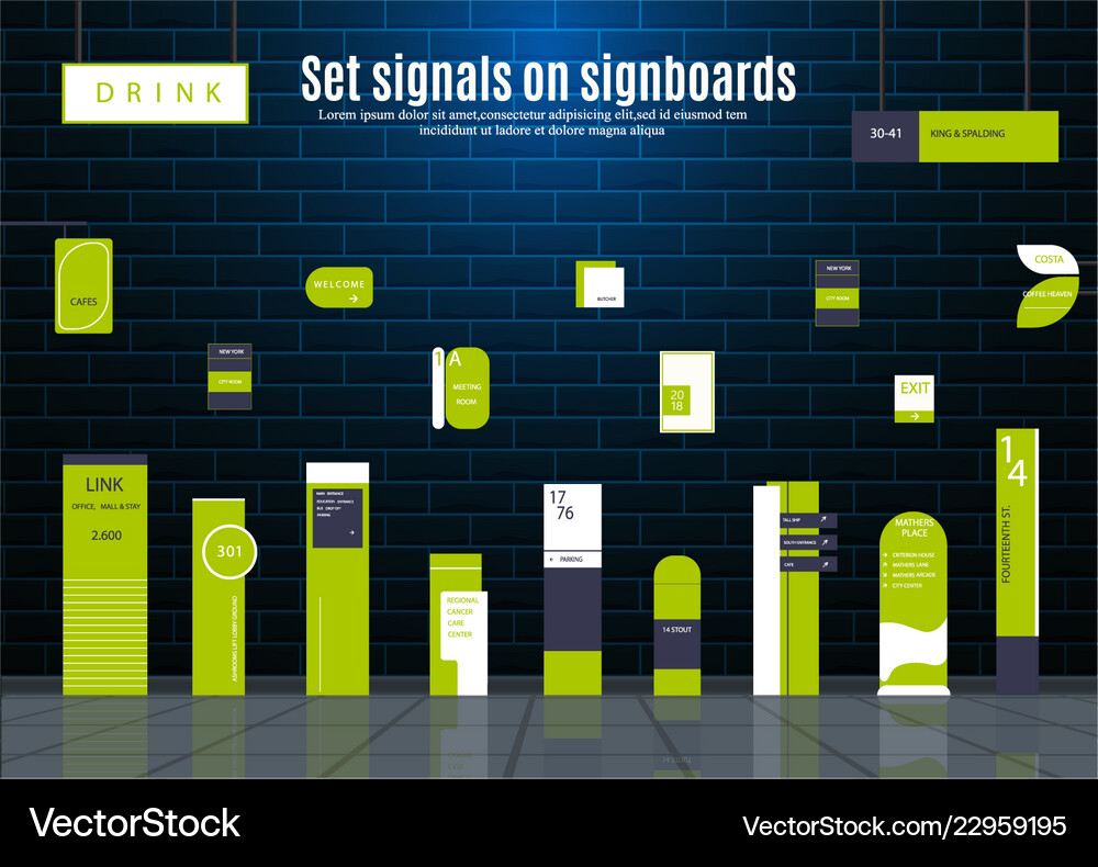 Signboards for business Royalty Free Vector Image
