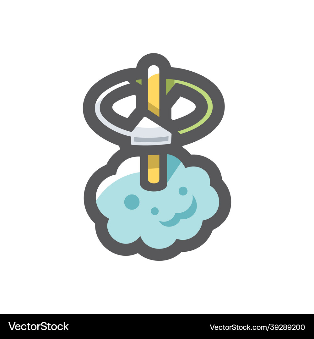 Fire friction stick icon cartoon Royalty Free Vector Image