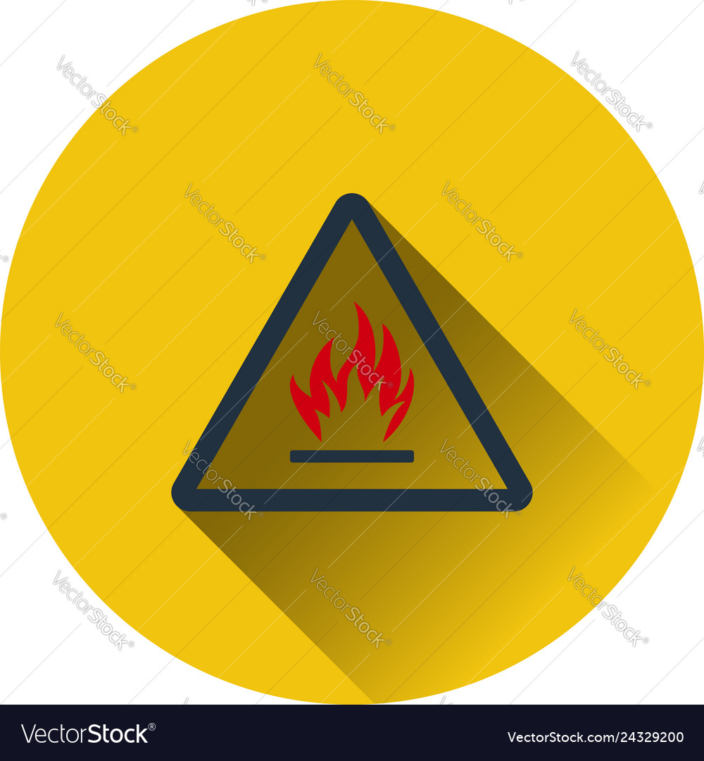 Flammable icon Royalty Free Vector Image - VectorStock