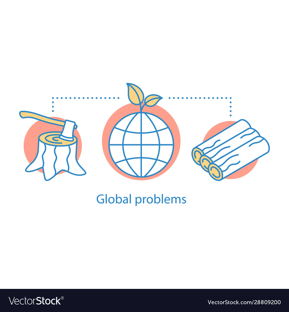 Global problems concept icon Royalty Free Vector Image