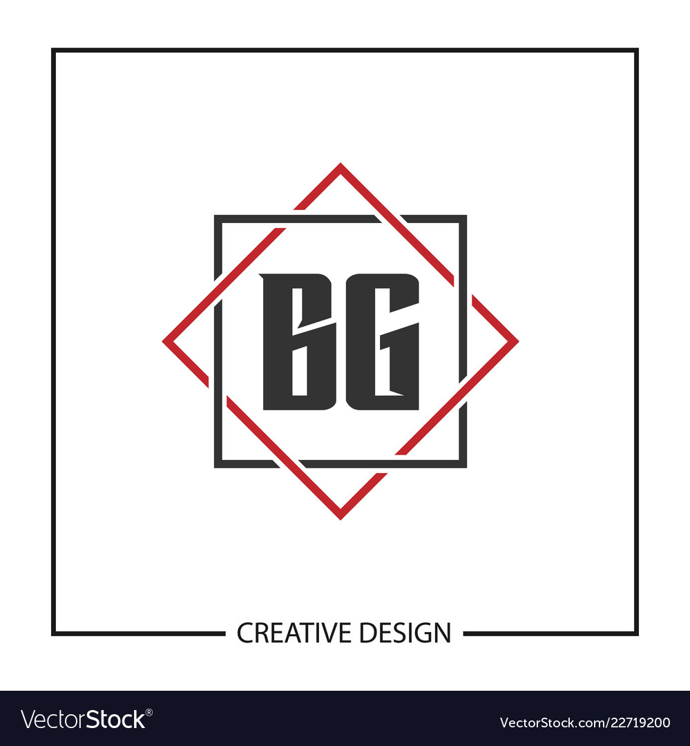 Initial letter bg logo template design Royalty Free Vector