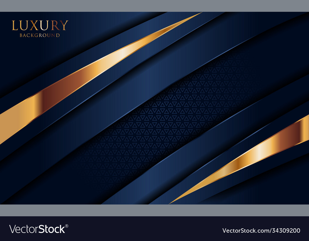 Luxury navy blue background combine with golden Vector Image Luxury navy blue background combine with golden Vector Image