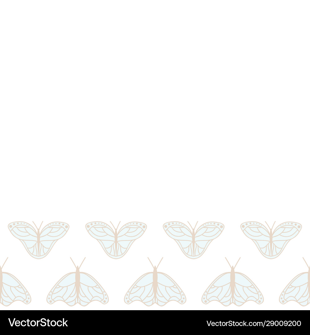 Monarch butterflies border in soft pastel Vector Image
