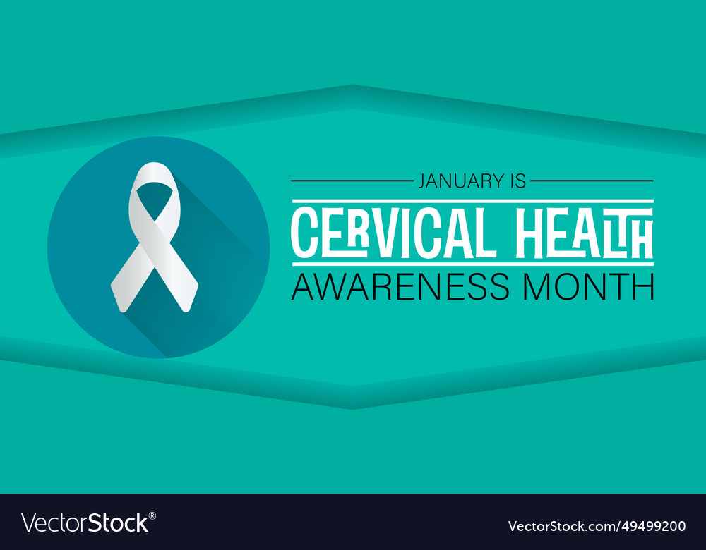 National cervical health awareness month template Vector Image National cervical health awareness month template Vector Image