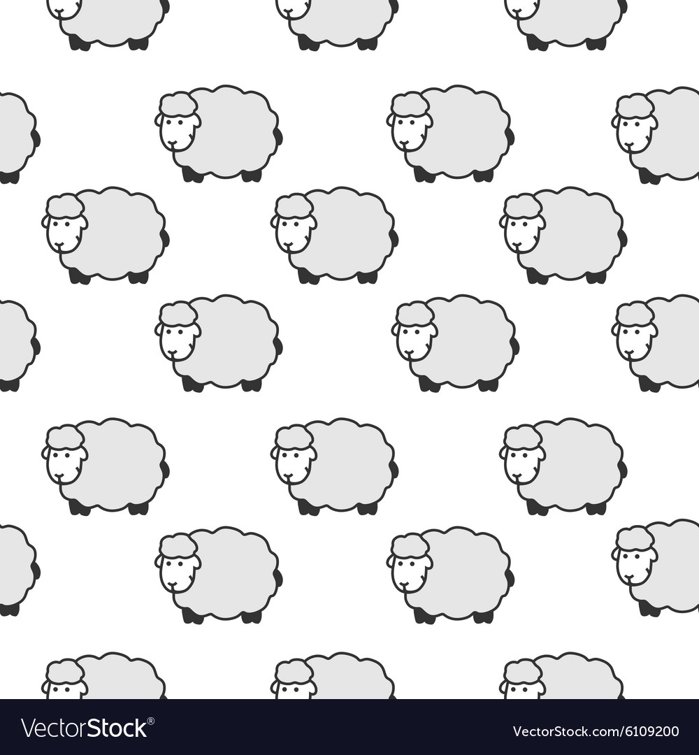 Pattern sheep Royalty Free Vector Image - VectorStock