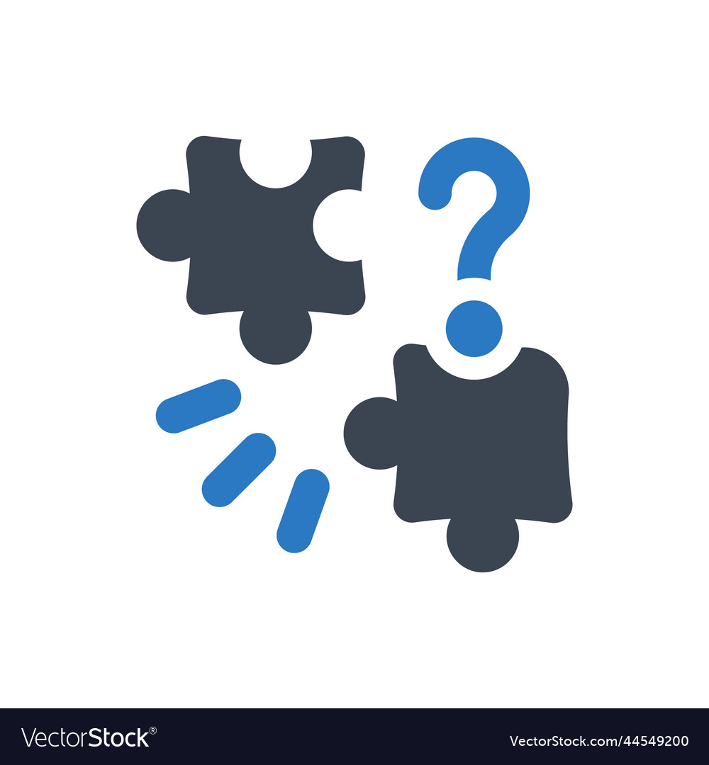 Puzzle solution icon Royalty Free Vector Image