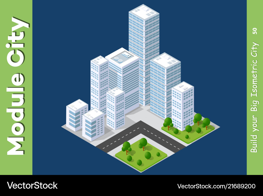 Set of urban areas modules Royalty Free Vector Image
