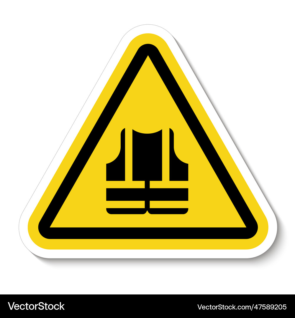 Body protection required sign on white background Vector Image