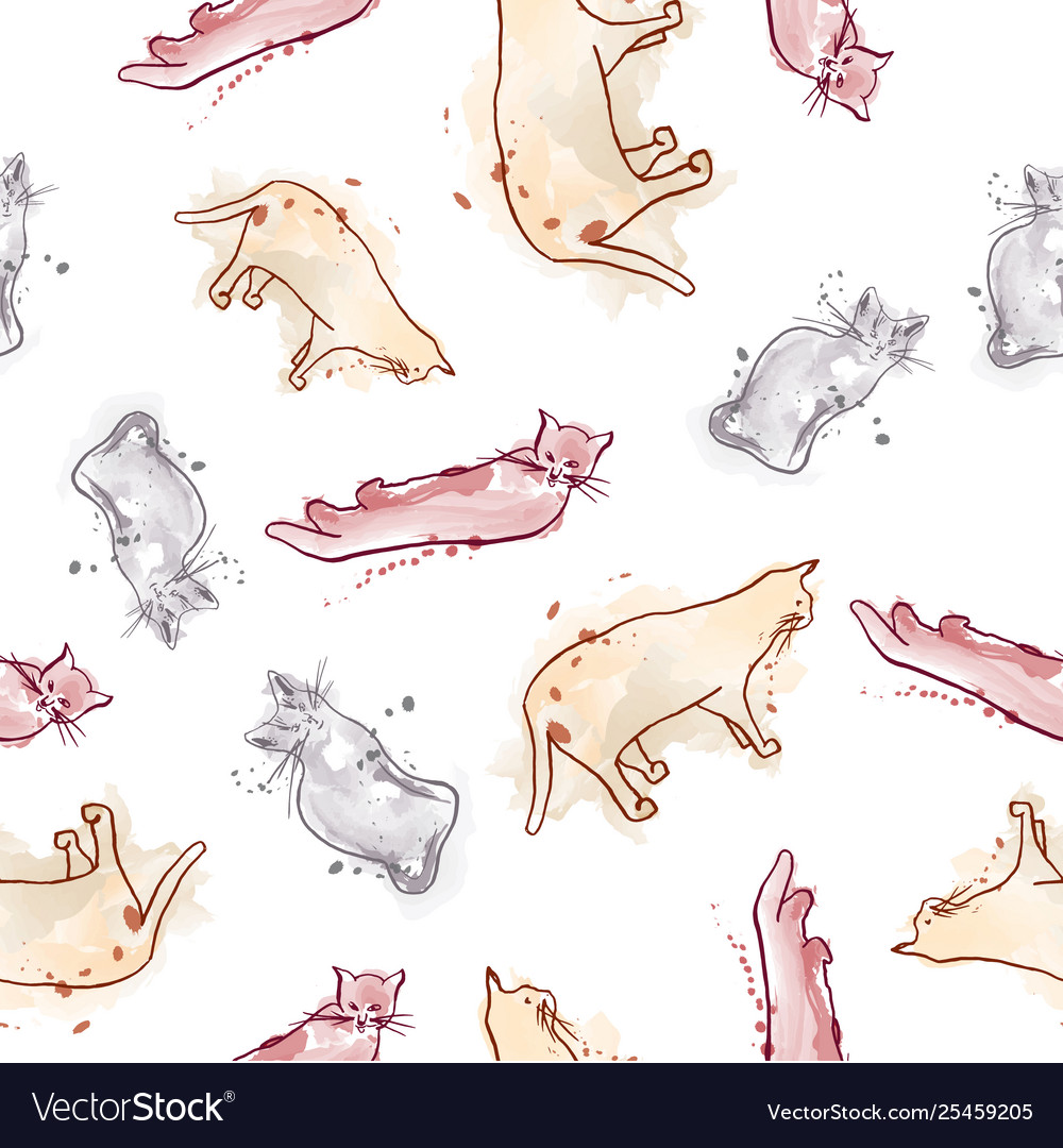 Cat pattern Royalty Free Vector Image - VectorStock