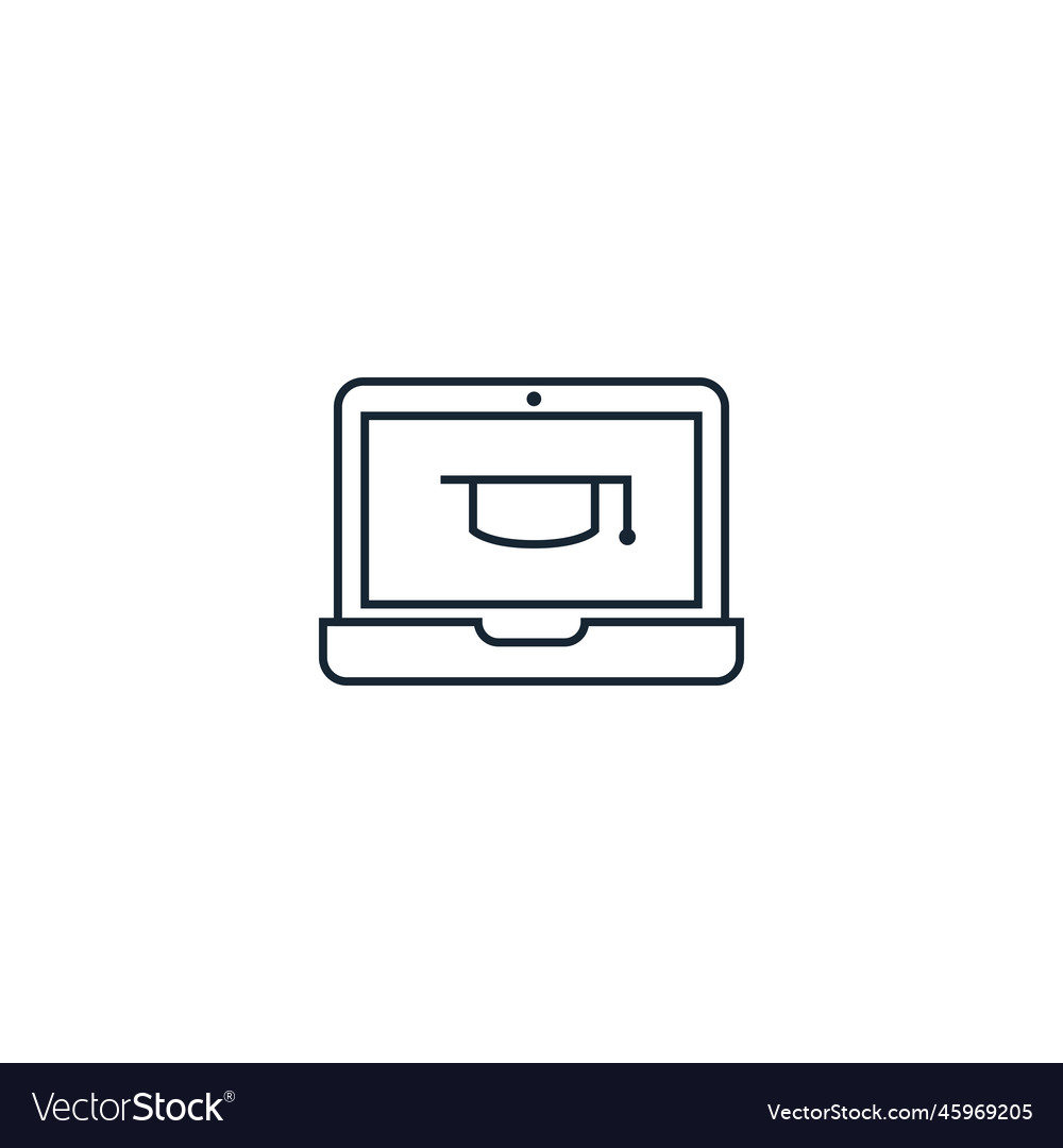 Distance learning creative icon from e-learning Vector Image