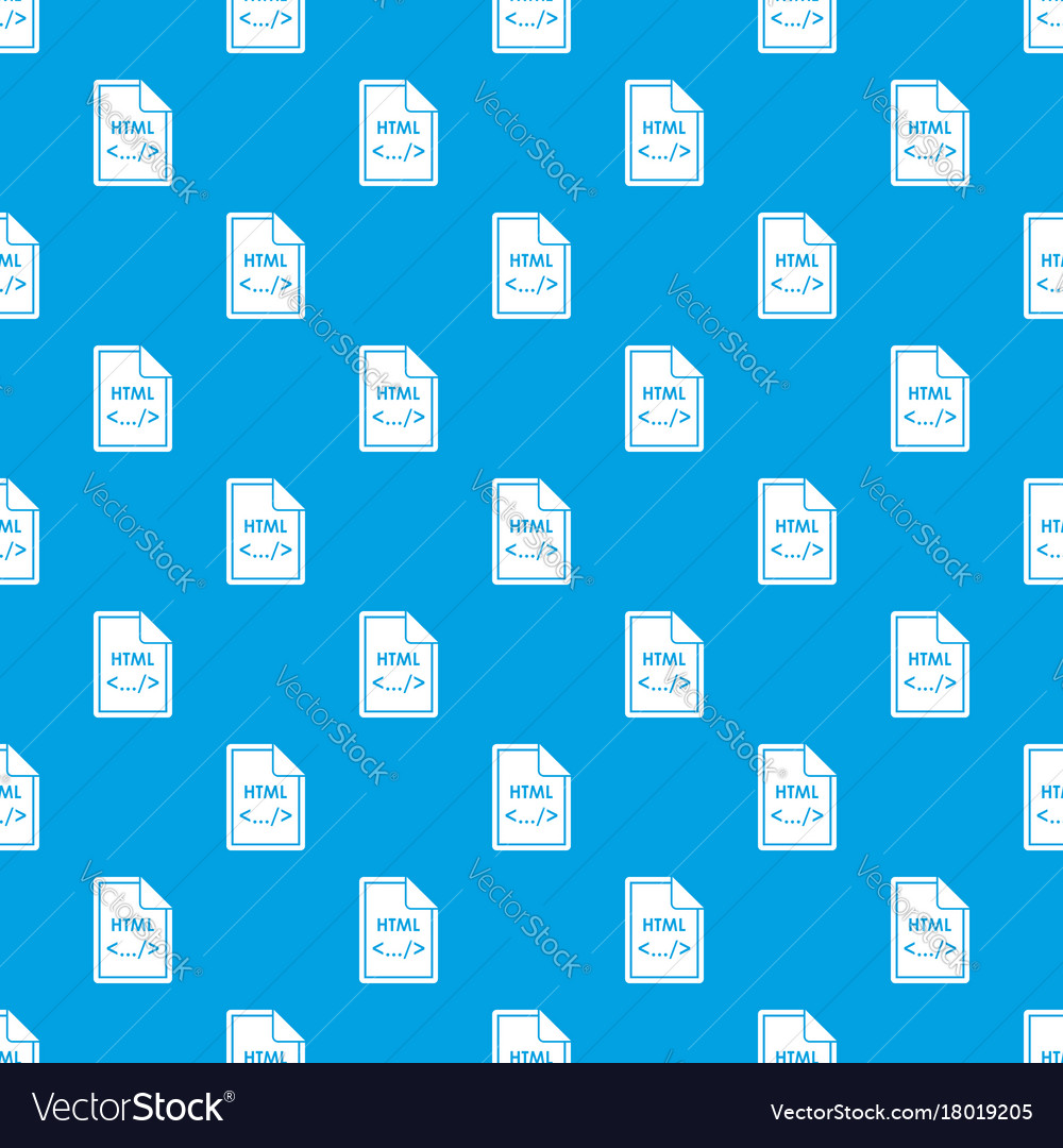 File html pattern seamless blue Royalty Free Vector Image