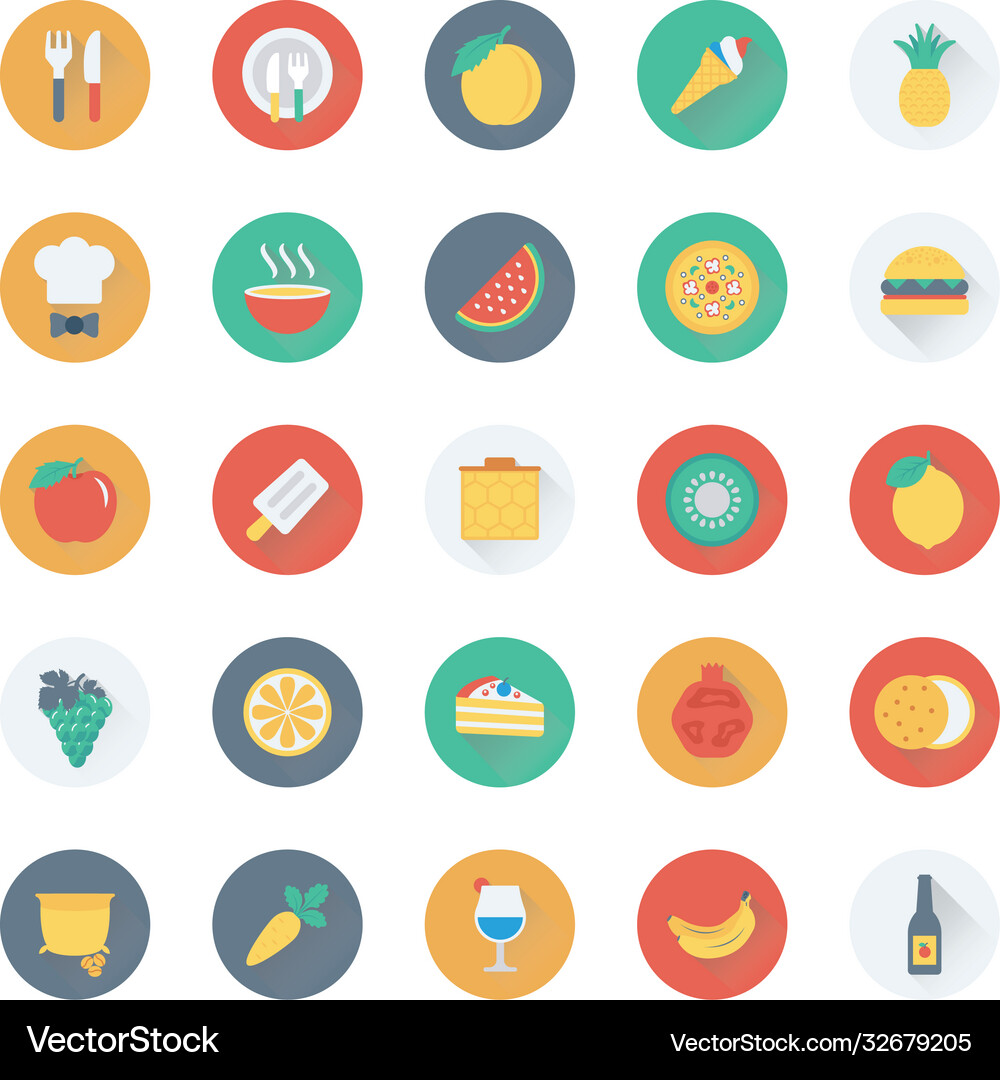 Food icons 1 Royalty Free Vector Image - VectorStock