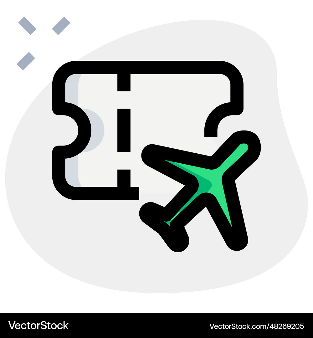 Free coupon of a flight ticket Royalty Free Vector Image