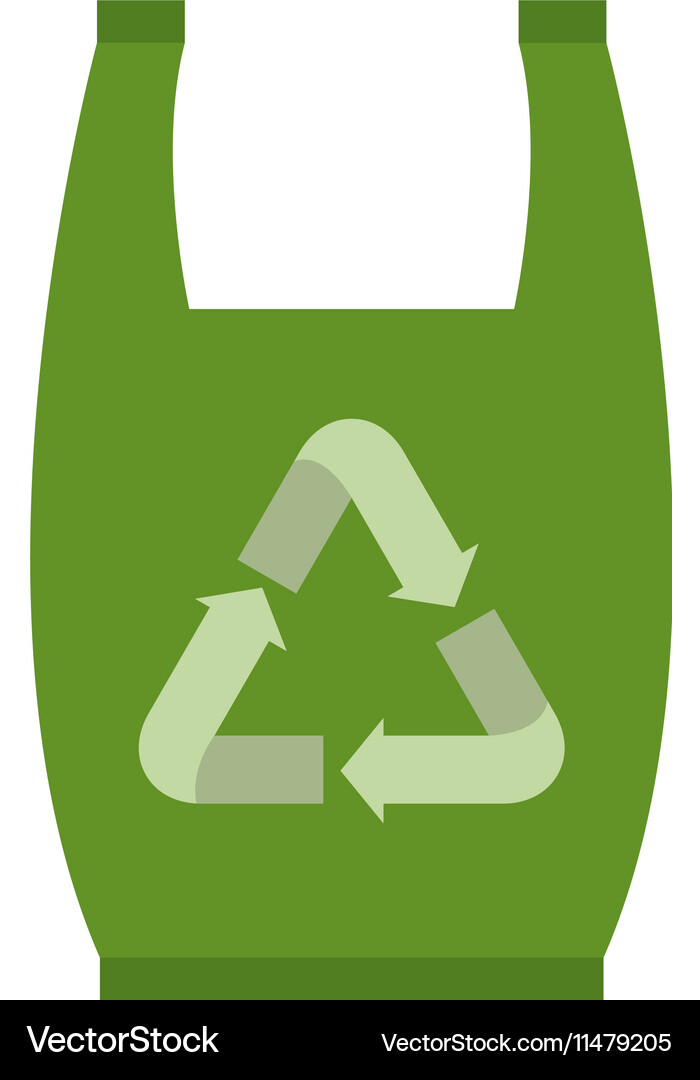 Isolated green recycle bag design Royalty Free Vector Image