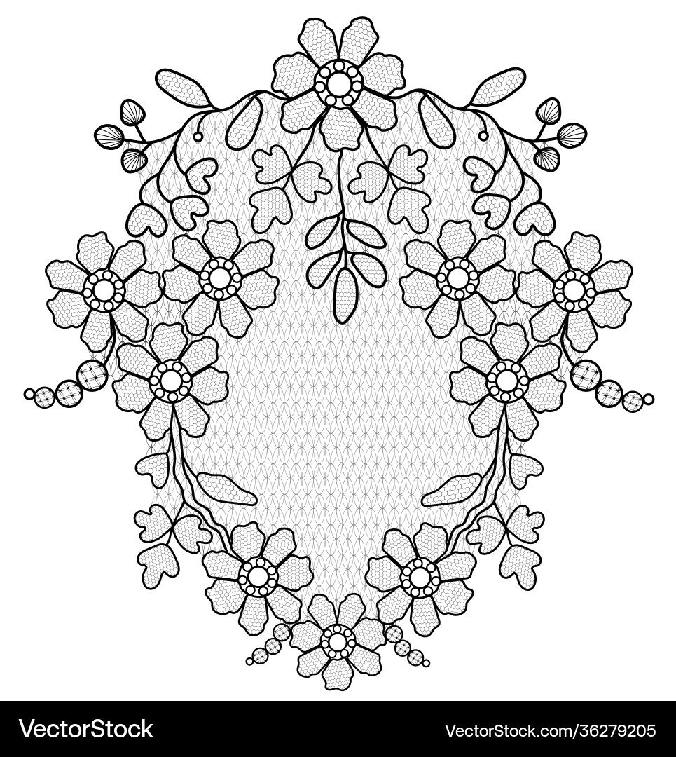 Lace flower pattern Royalty Free Vector Image - VectorStock