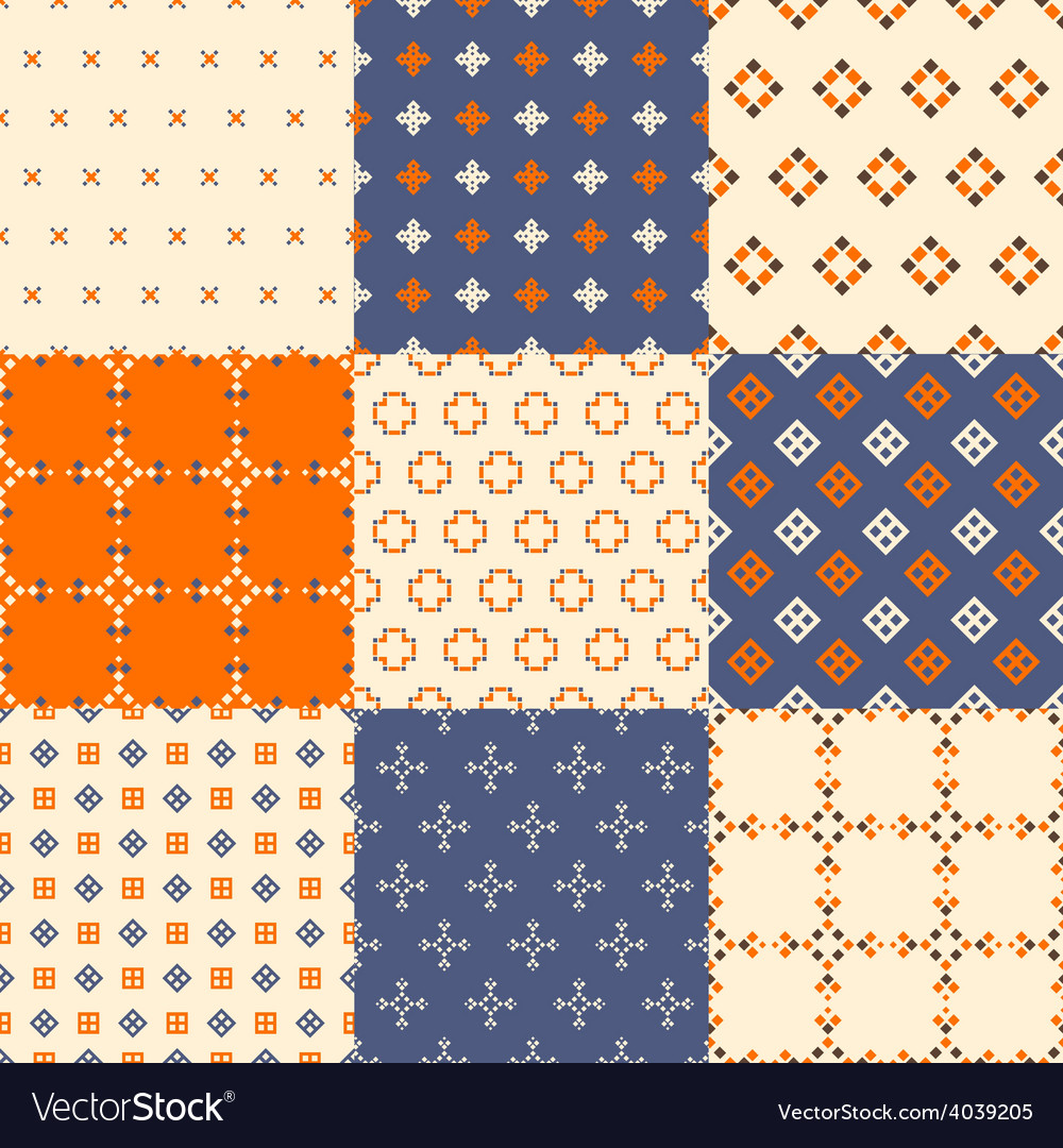 Pattern set Royalty Free Vector Image - VectorStock