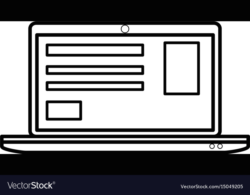 Pc laptop technology Royalty Free Vector Image