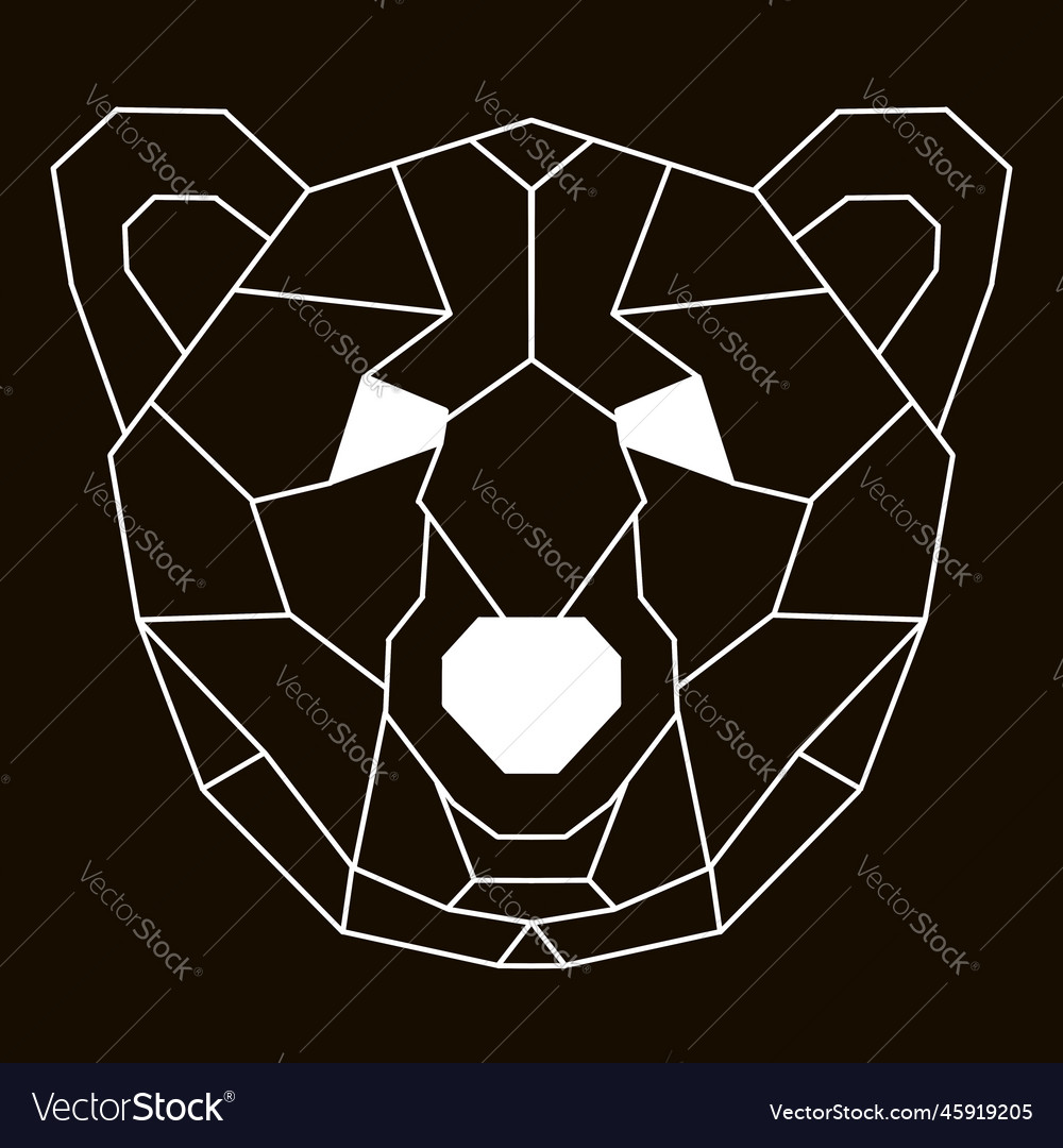 Polygon bear Royalty Free Vector Image - VectorStock