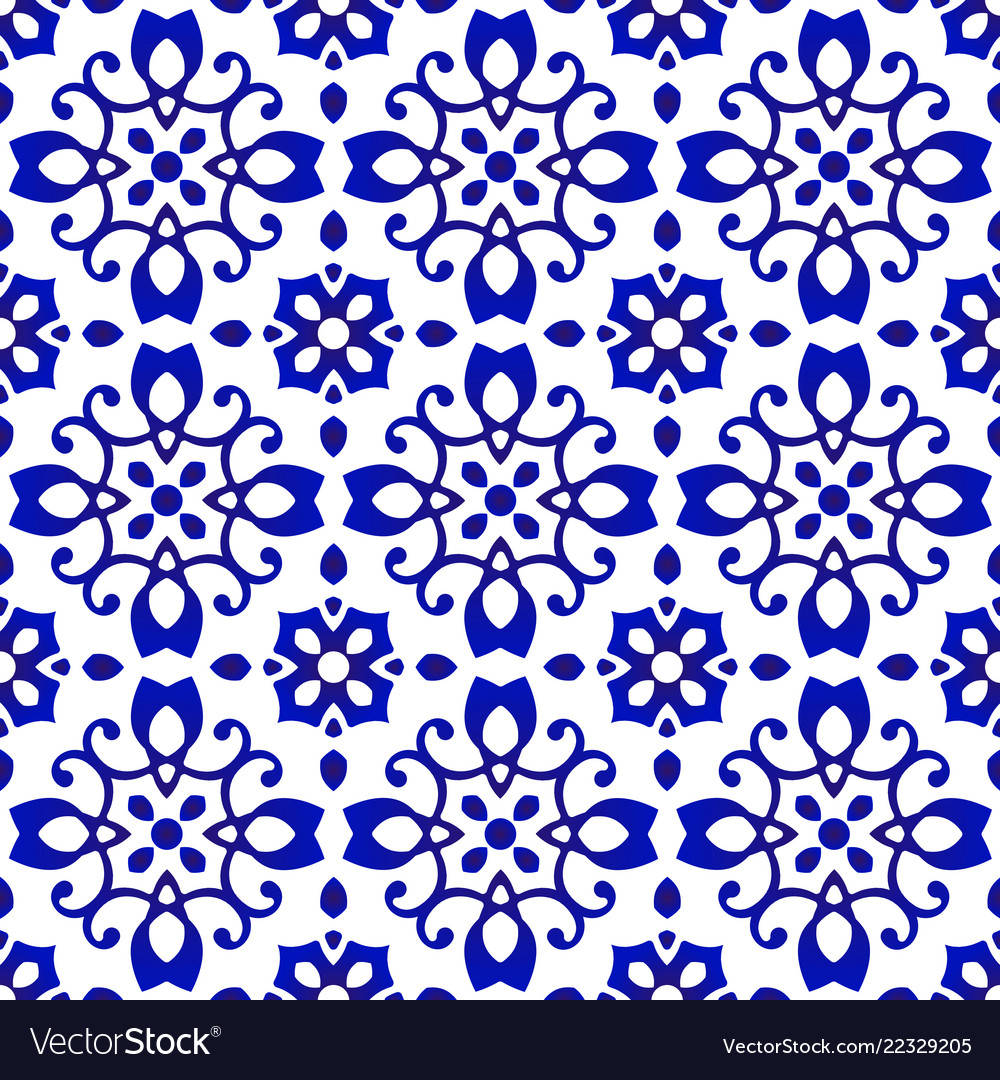 Porcelain pattern Royalty Free Vector Image - VectorStock