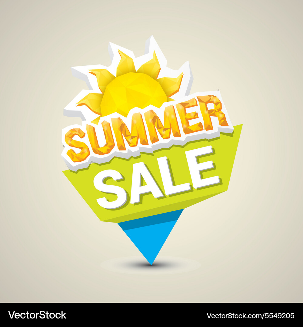 Summer sale label or sticker Royalty Free Vector Image