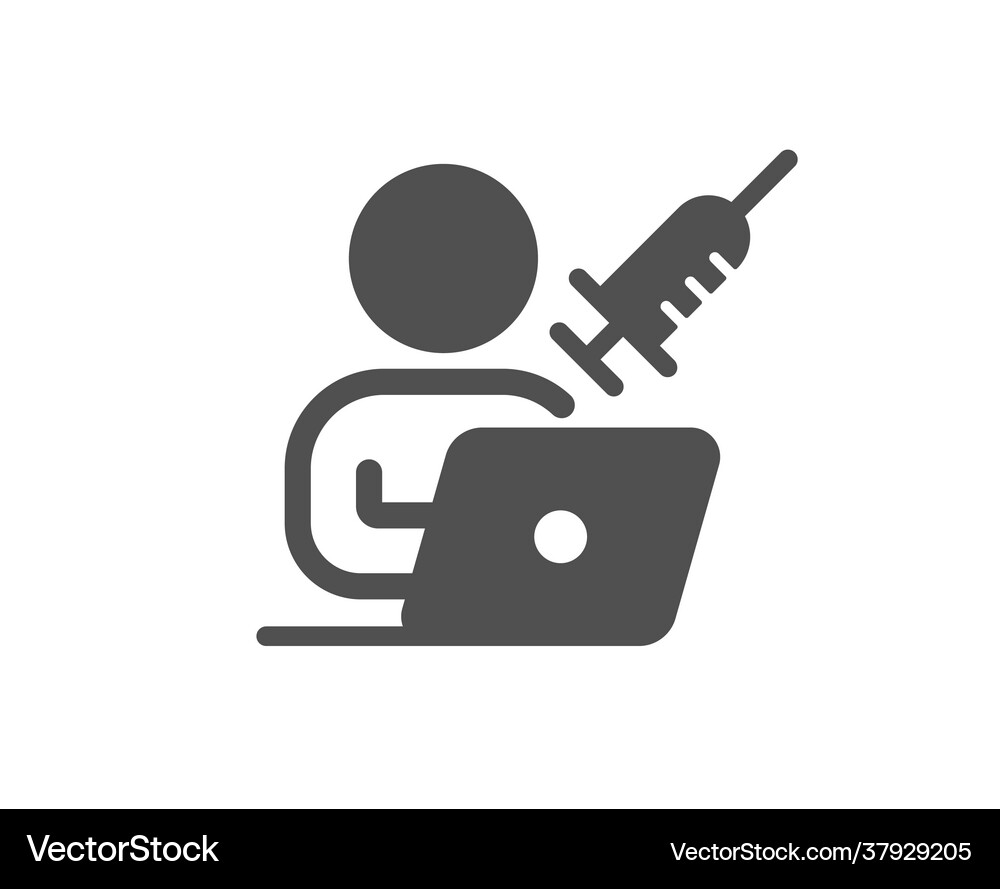 Vaccination appointment simple icon book vaccine Vector Image