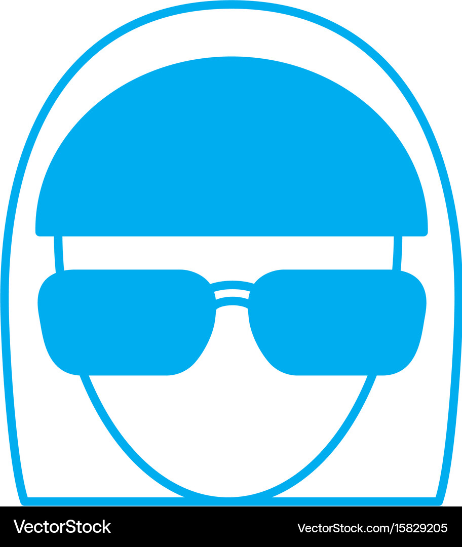 Woman with glasses icon Royalty Free Vector Image