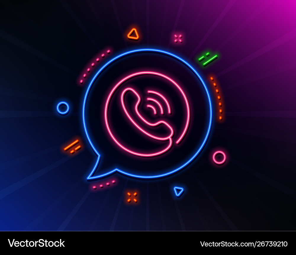 Call center service line icon phone support sign Vector Image