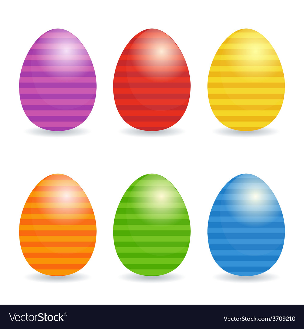 Easter eggs set Royalty Free Vector Image - VectorStock