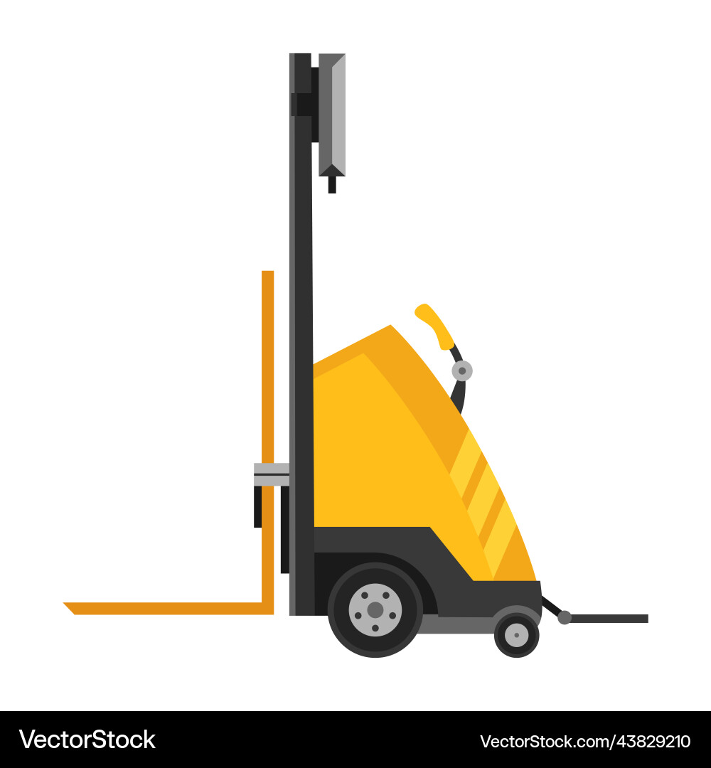 Forklift warehouse or storage equipment yellow Vector Image