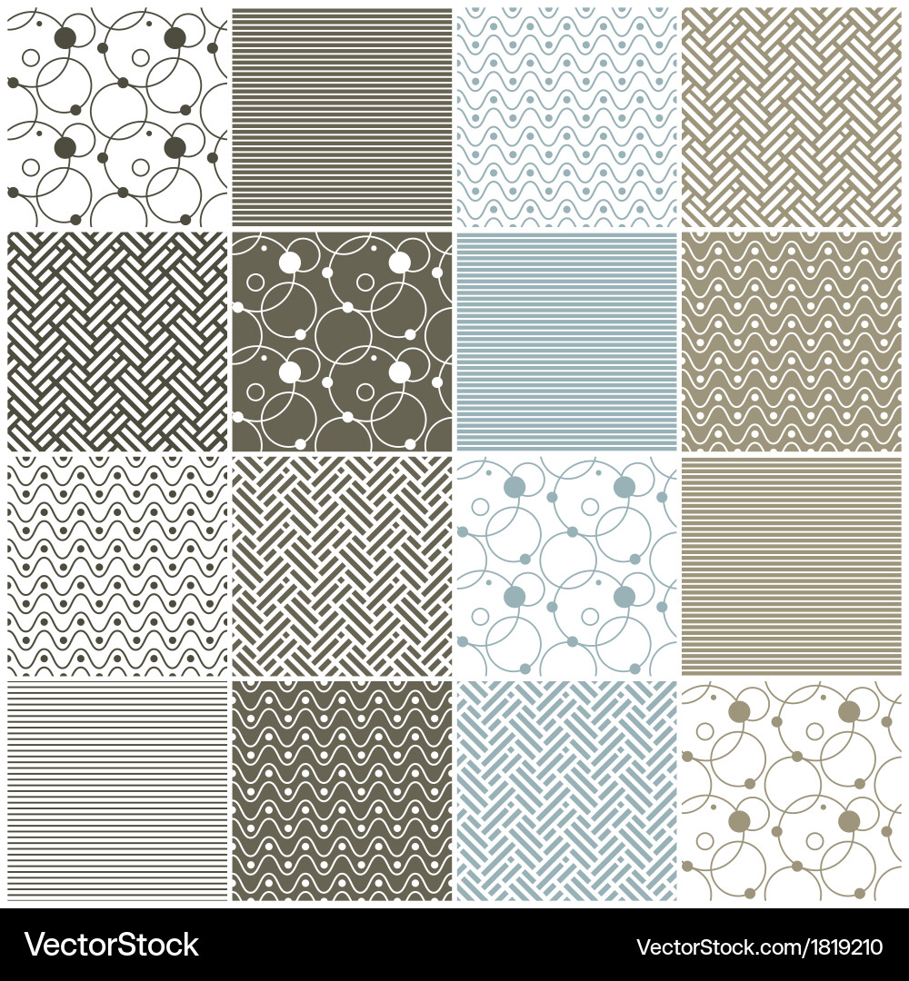 Geometric seamless patterns Royalty Free Vector Image