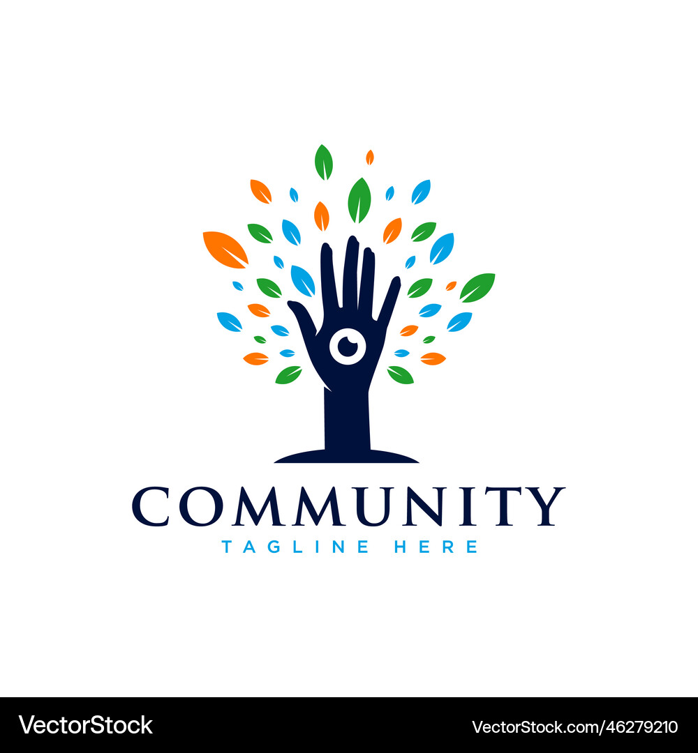 Health community logo Royalty Free Vector Image
