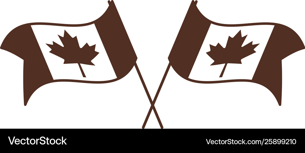 Maple leaf flag and canada design Royalty Free Vector Image