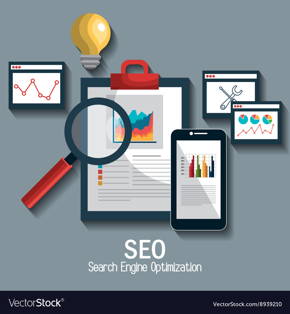 Search engine optimization design Royalty Free Vector Image