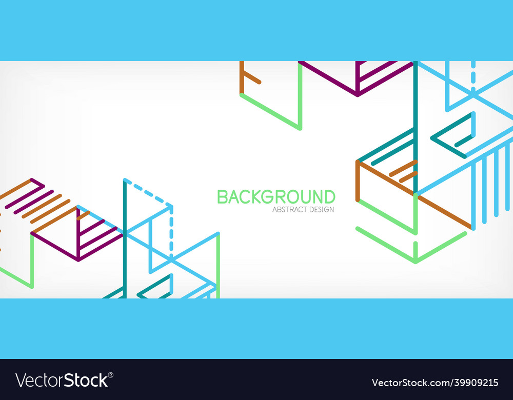 Abstract background color lines on white Vector Image