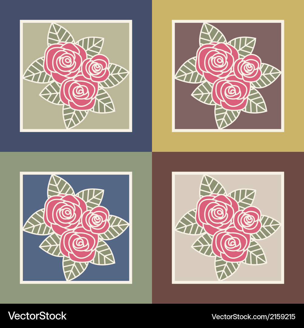 Bunch of roses Royalty Free Vector Image - VectorStock