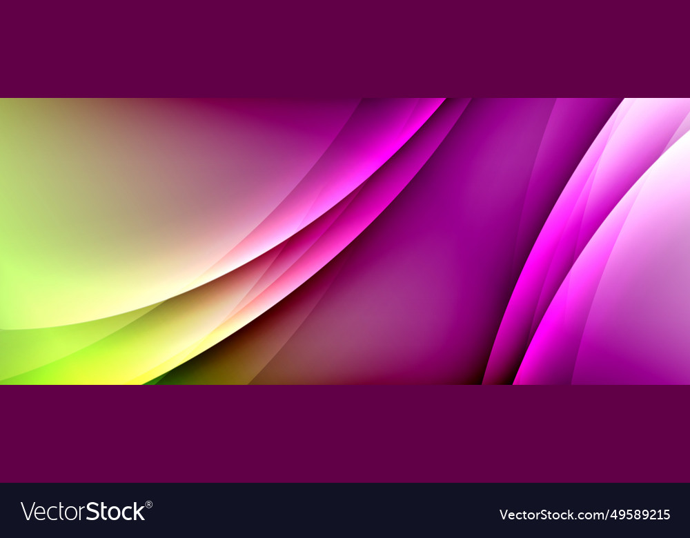 Dynamic flowing waves on gradient color background