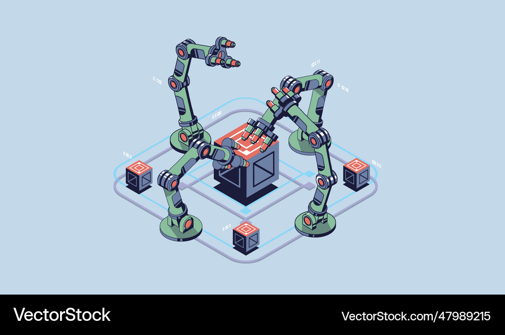 Mechanical hand industrial robot manipulator – Royalty-Free Vector ...