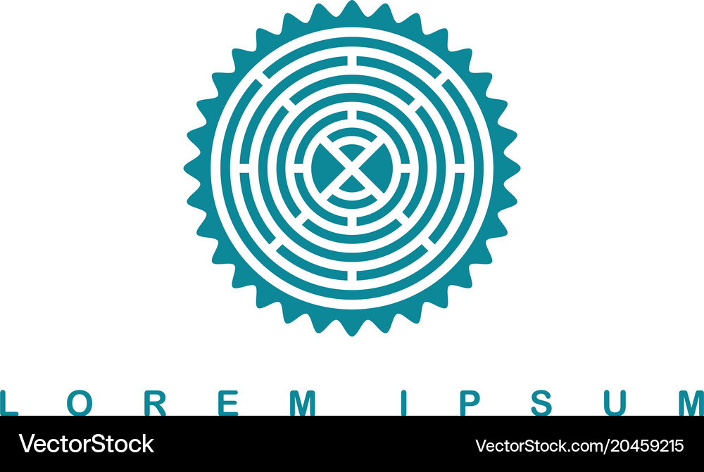 Round circle native tribe sign symbol logo Vector Image