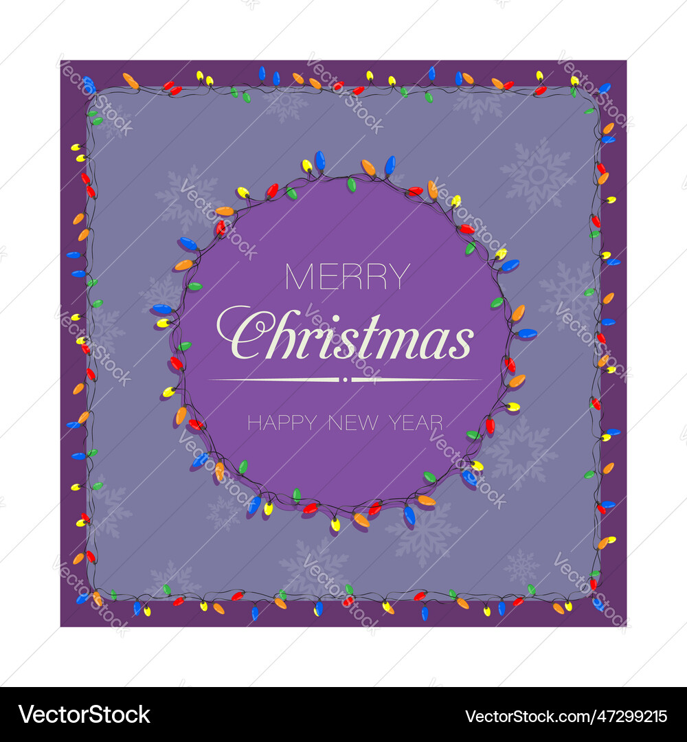 Square print template christmas invitation card Vector Image